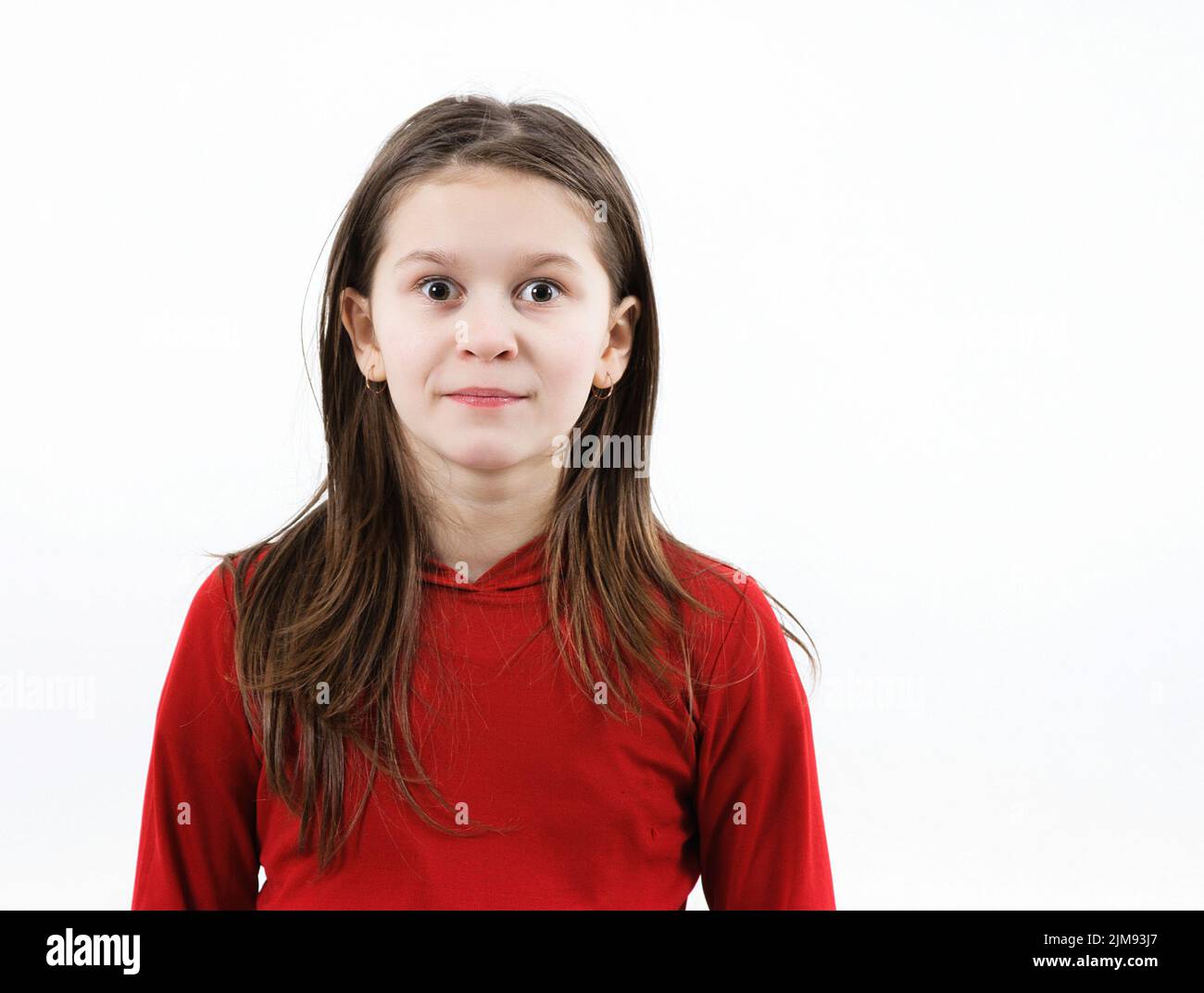Child girl stares forward Stock Photo - Alamy