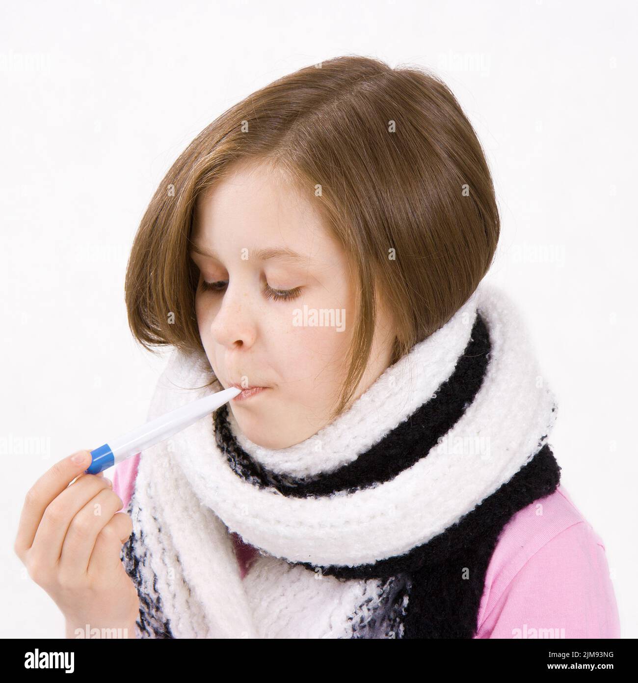 Sick child with thermometer hi-res stock photography and images - Alamy