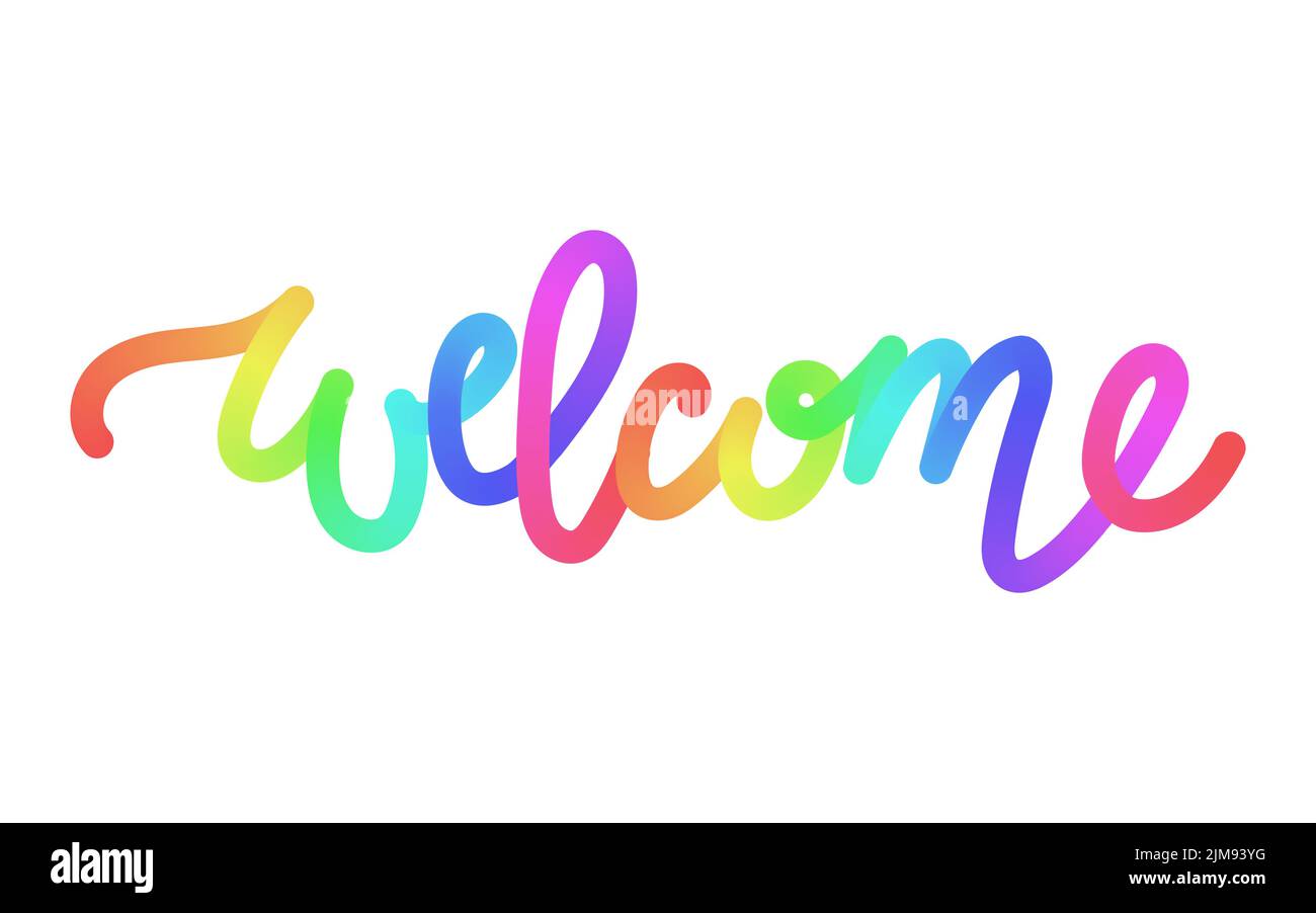 Welcome banner text sign isolated on white vector Stock Vector Image ...
