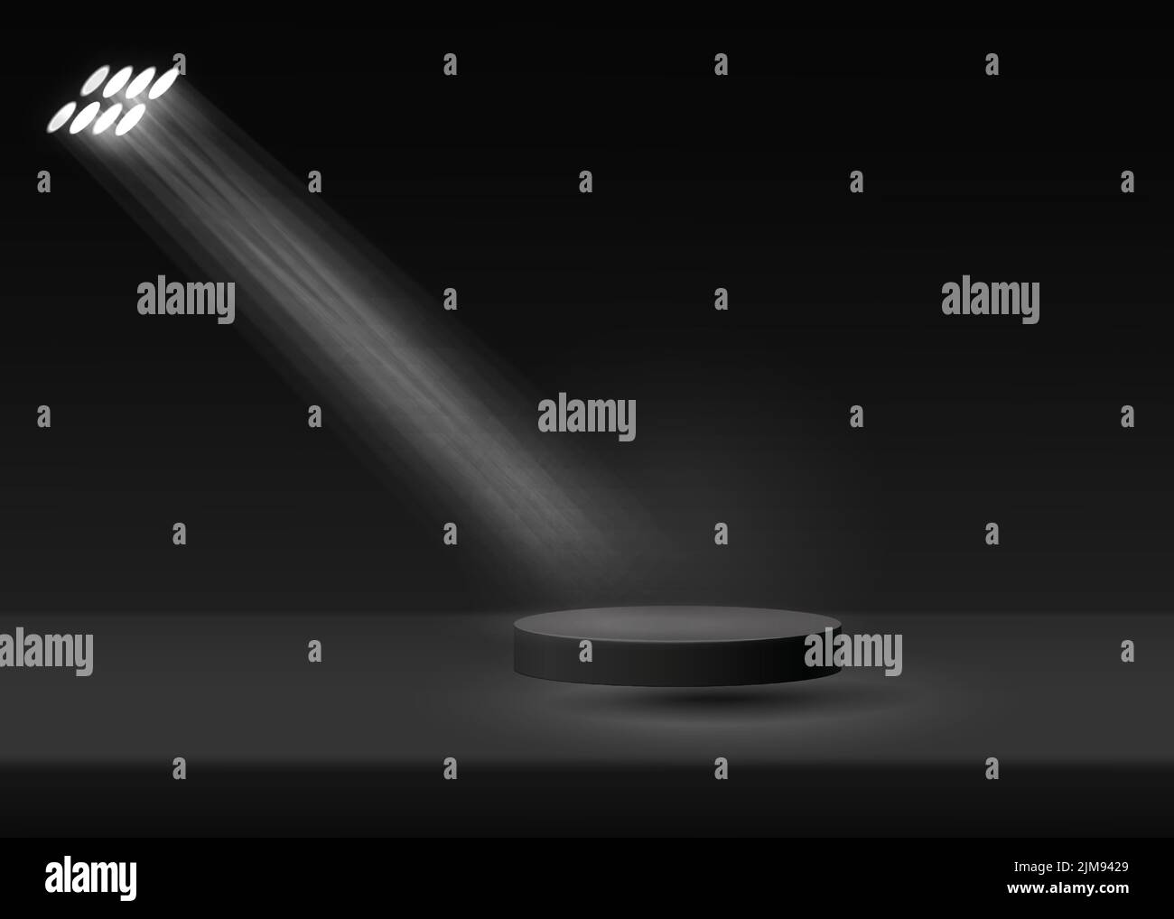 Podium platform realistic vector 3d render on white background wit ...