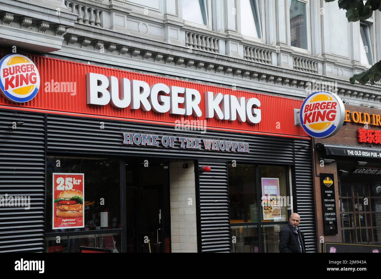 Copenhagen /Denmark/05 August 2022/American fast food chain Burger king ...