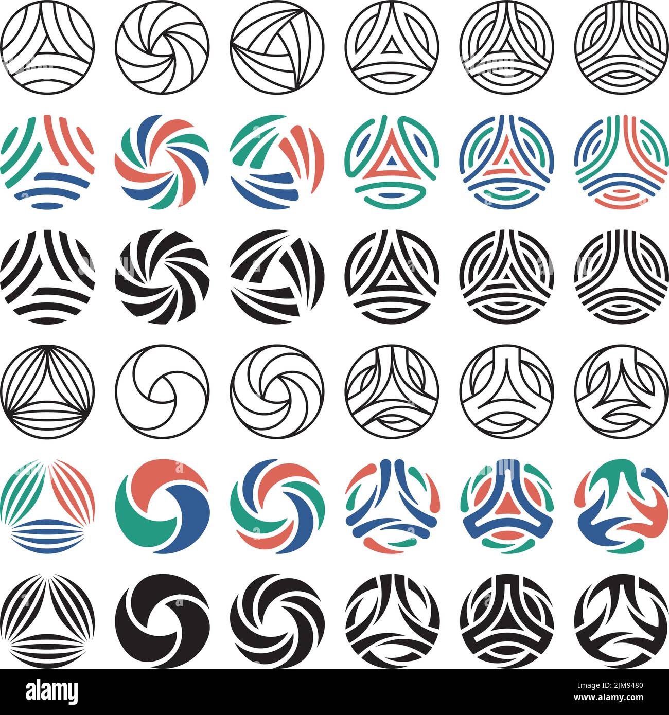 Triangle logo design set Stock Vector Images - Alamy