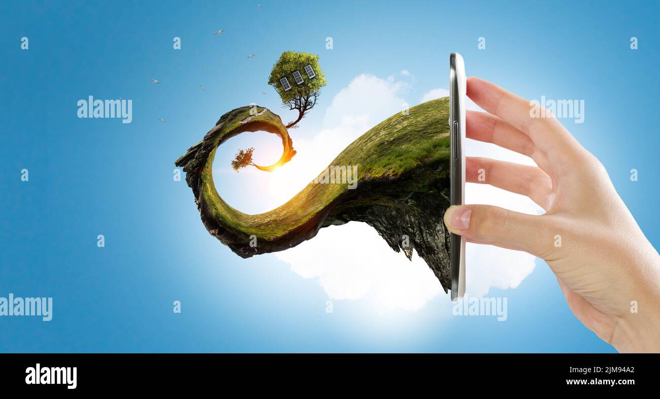 Ecology and global communication concept Stock Photo - Alamy