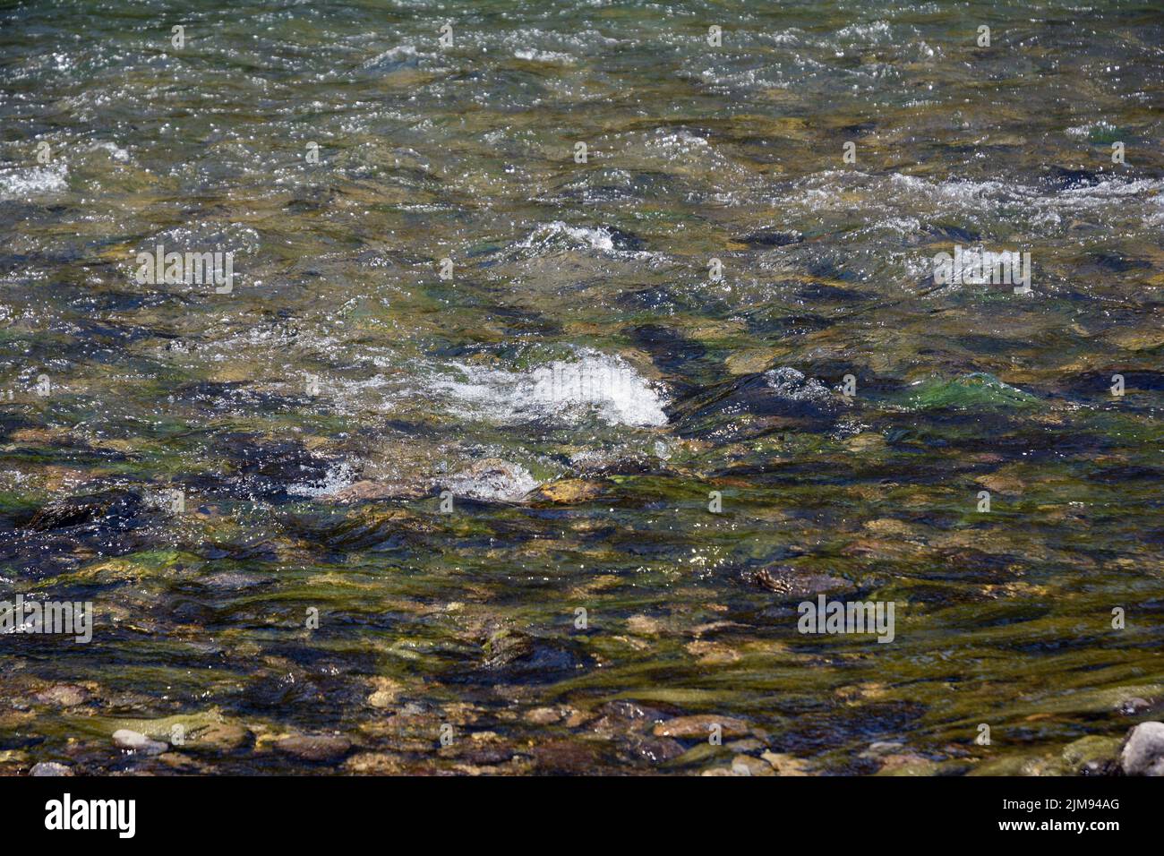 river flow and pebbles inside the river Stock Photo - Alamy
