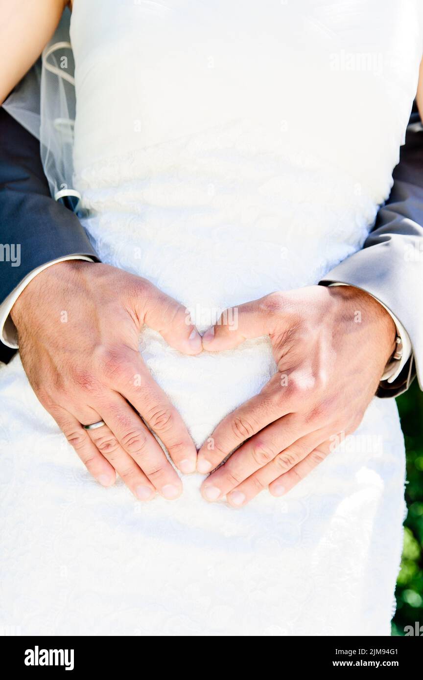 Heart Shape made with Hands Stock Photo - Alamy