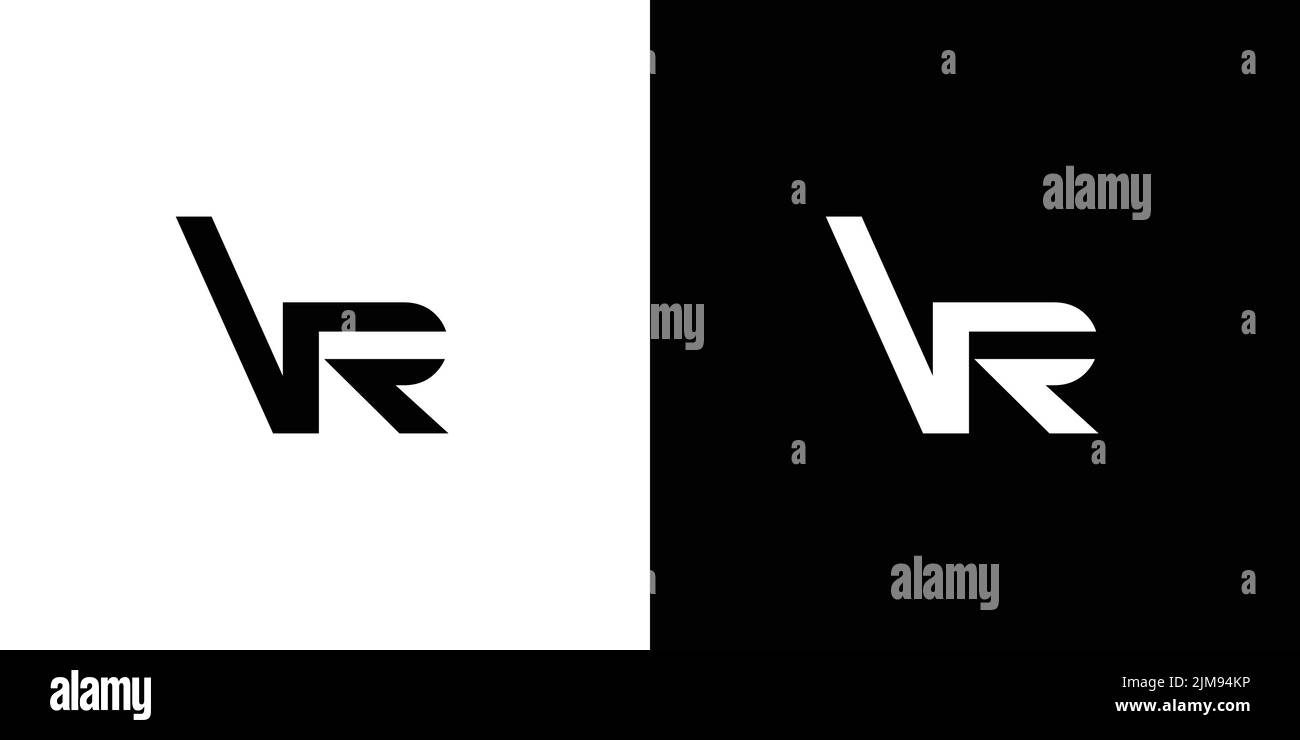 Modern and sophisticated VR letter initials logo design Stock Vector ...