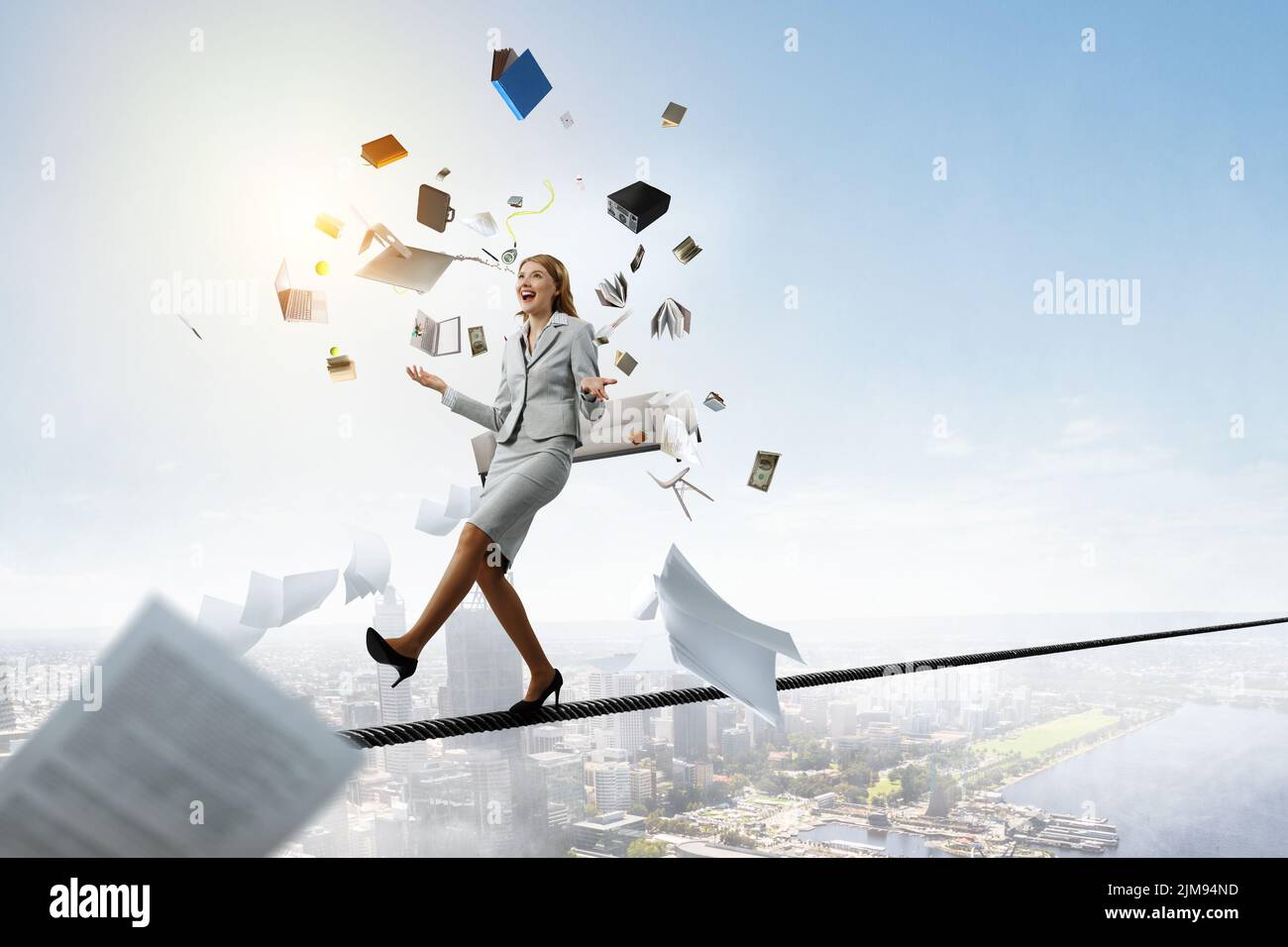Woman juggling work hi-res stock photography and images - Alamy