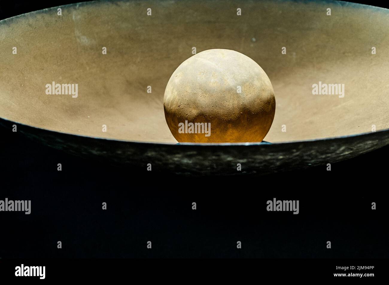 Rough surface stone ball Stock Photo - Alamy