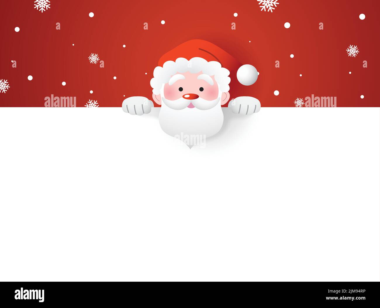 Vector cute santa claus peeping hi-res stock photography and images - Alamy