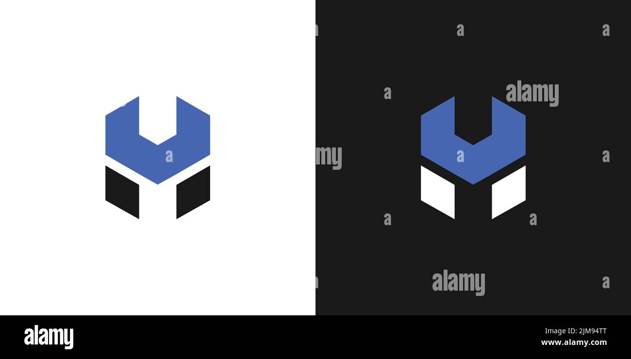 Strong and modern initial letter M mechanical logo design 2 Stock ...