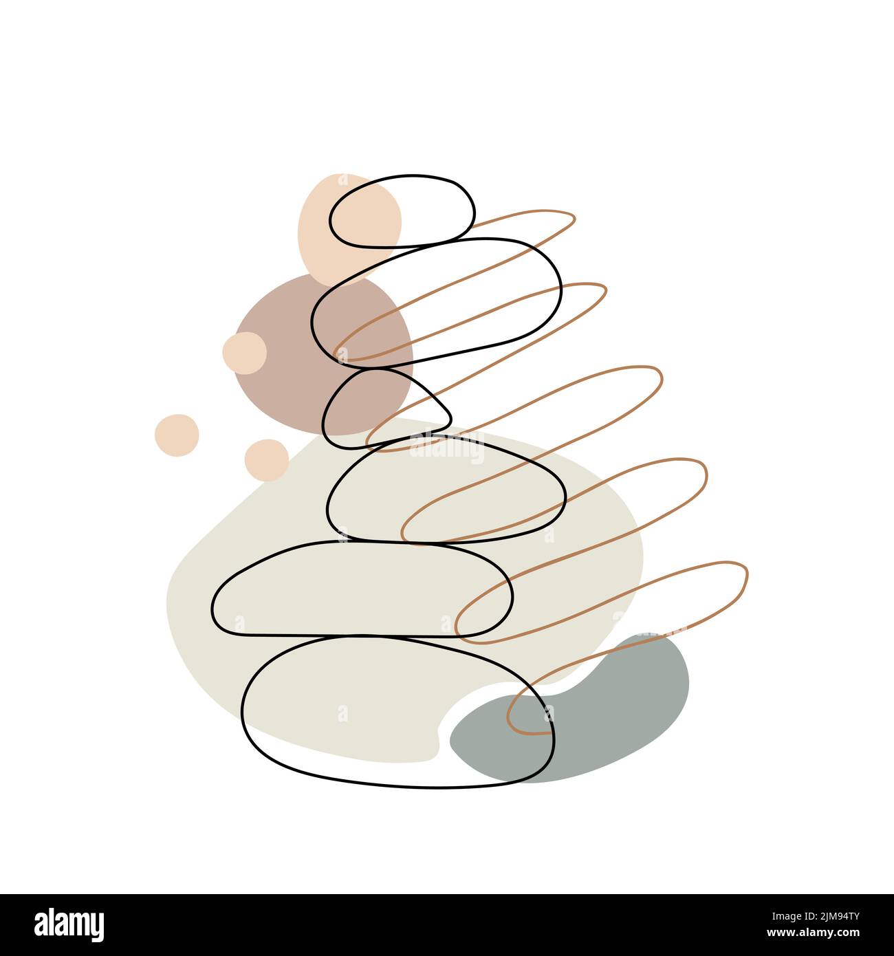 Abstract shapeless elements in pastel colors for any design purposes ...