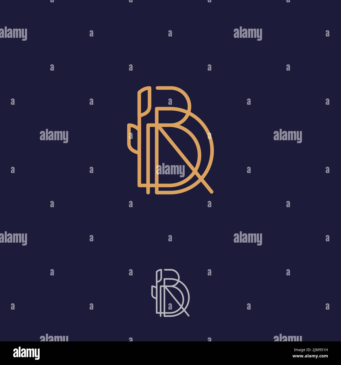 Premium and elegant letter BDR logo design. Luxury linear creative ...
