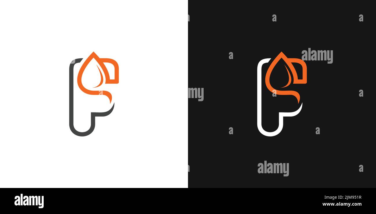 Modern and professional f drop logo design Stock Vector Image & Art - Alamy