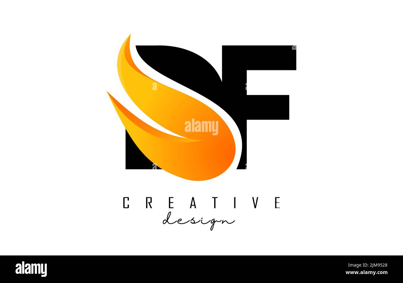 Vector illustration of abstract letters DF d f with fire flames and ...