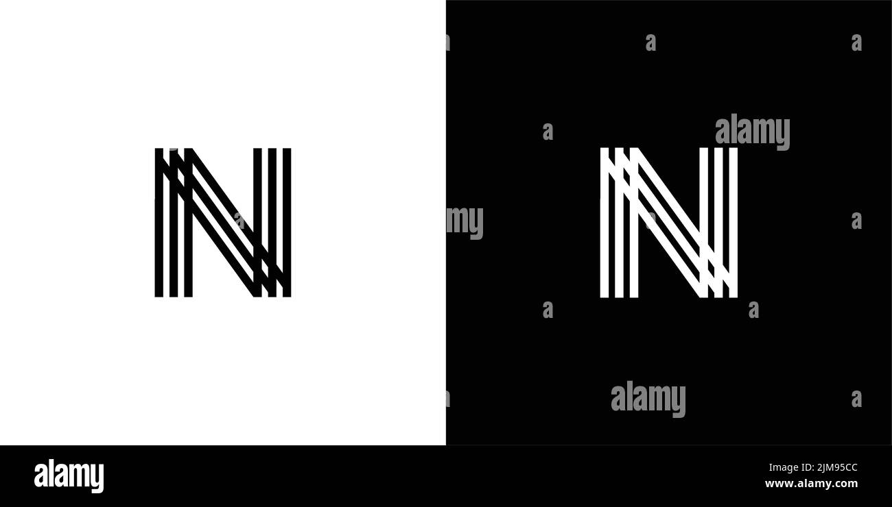 Simple and modern letter N initials logo design Stock Vector Image ...
