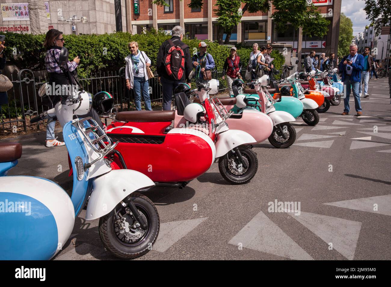 E-Vespina scooters with sidecars are available for rent for city tours ...