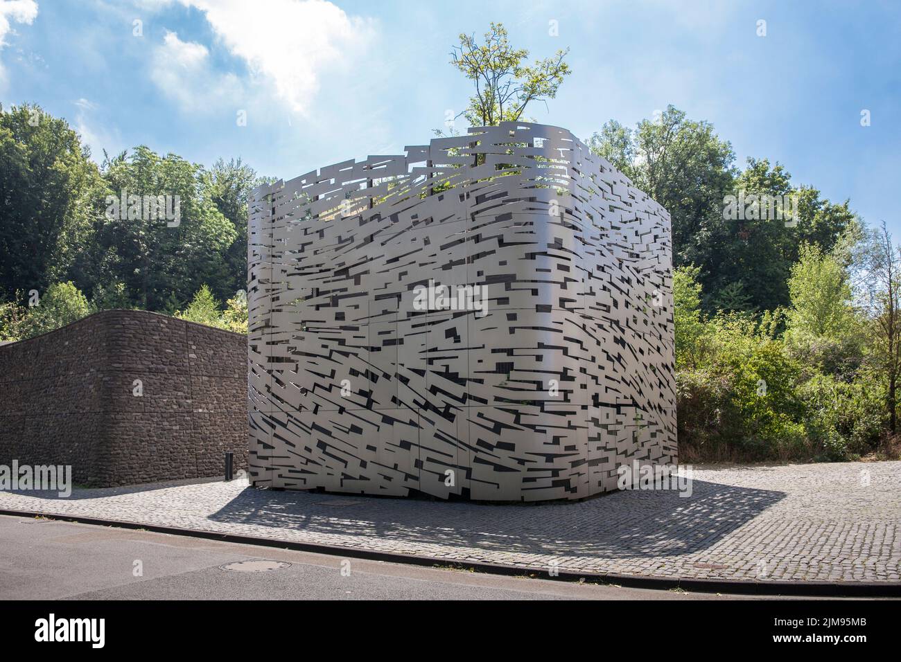 flood pumping station on the river Rhine in the district Rodenkirchen ...