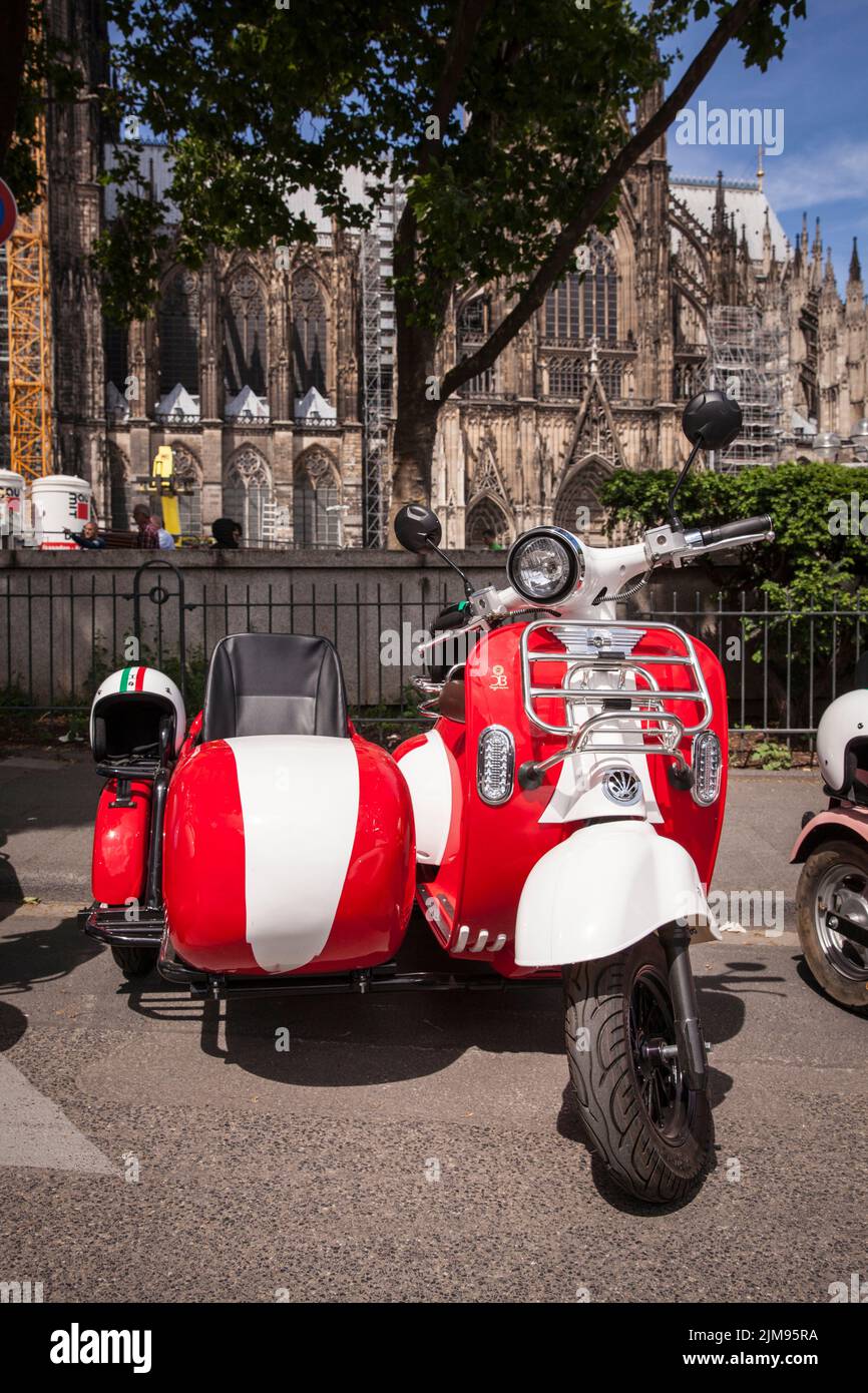 E-Vespina scooters with sidecars are available for rent for city tours ...
