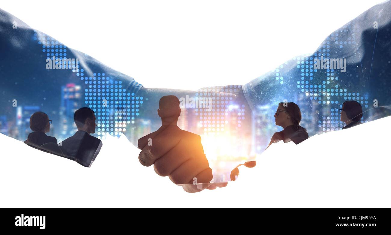 Partnership concept. Image of handshake Stock Photo - Alamy