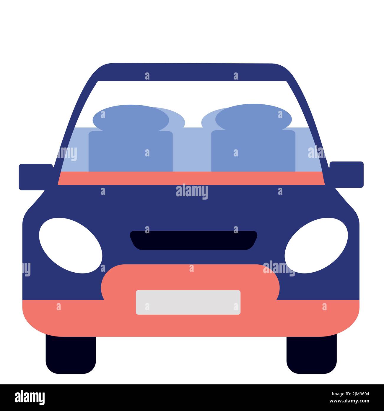 Color car, travel. Vector illustration in flat Stock Vector Image & Art ...