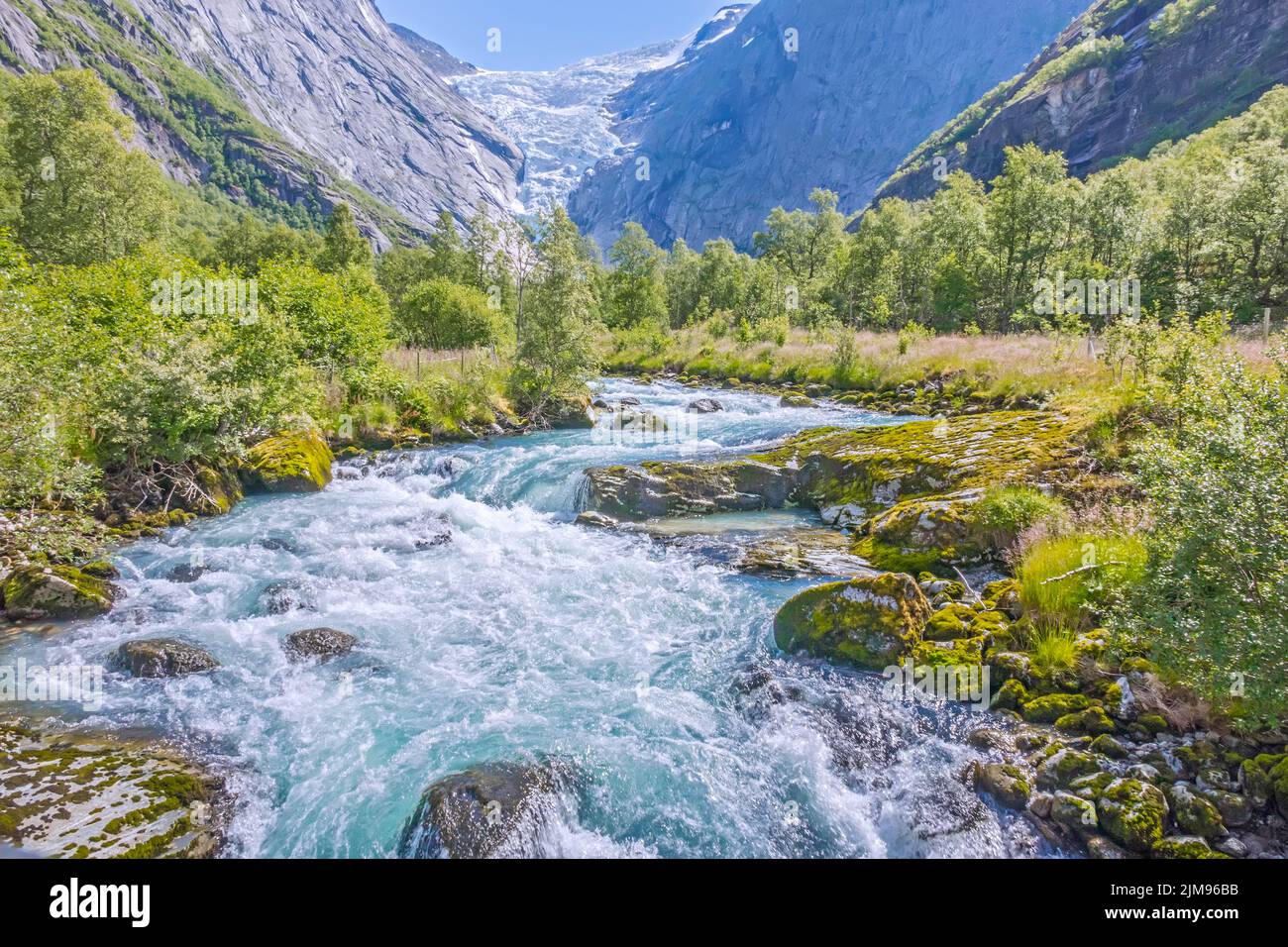 The Briksdal Glacier Jostedalsbreen National Park Stock Photo - Alamy