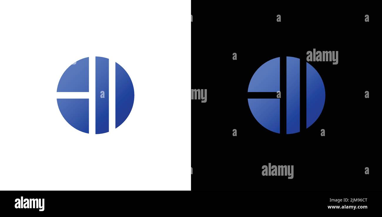 Modern and simple HI letter initials logo abstract design Stock Vector ...