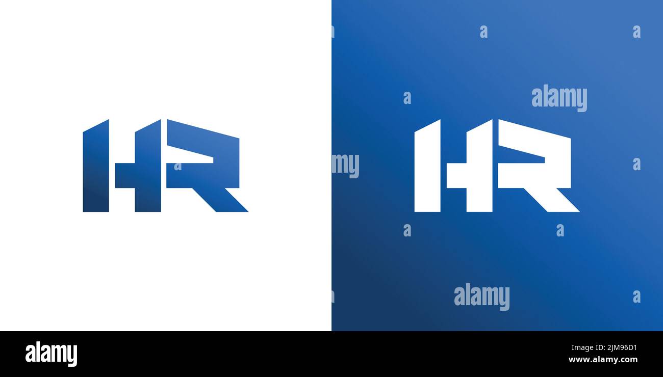 Modern and sophisticated HR letter initials logo design Stock Vector ...
