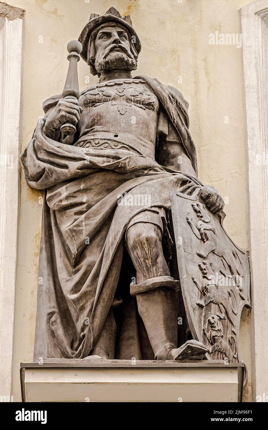 Statue Of St. Canutus Pikk Street Tallinn Estonia Stock Photo - Alamy