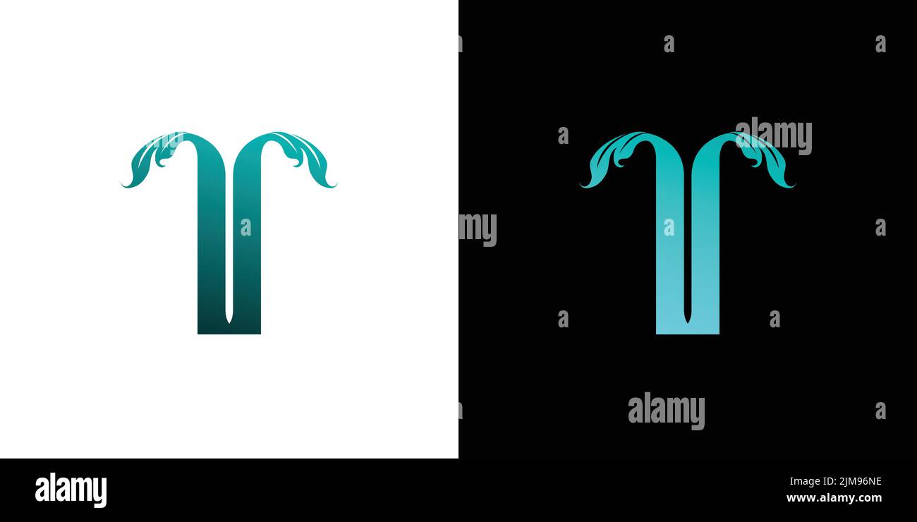 Modern and natural letter T initials logo design Stock Vector Image ...