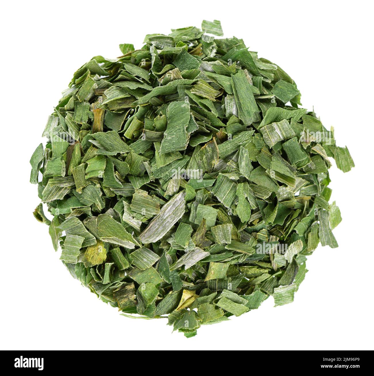 Dry chopped spring onion isolated on white background. Chopped dried ...