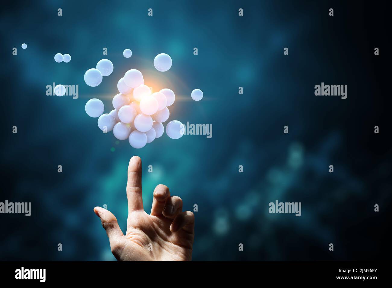 Science concept with sphere model Stock Photo - Alamy