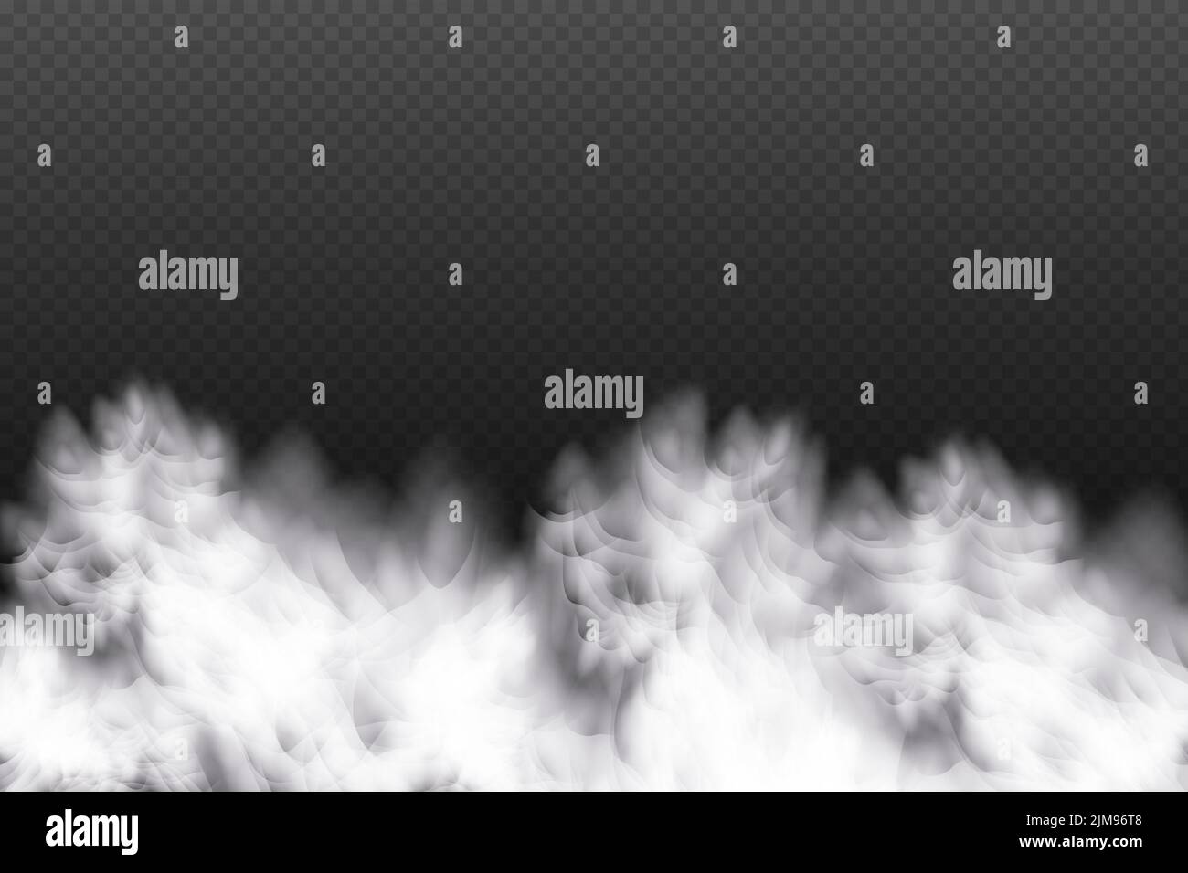 Set of Cloudy sky or smog over the city.Set of white vector cloudiness ...