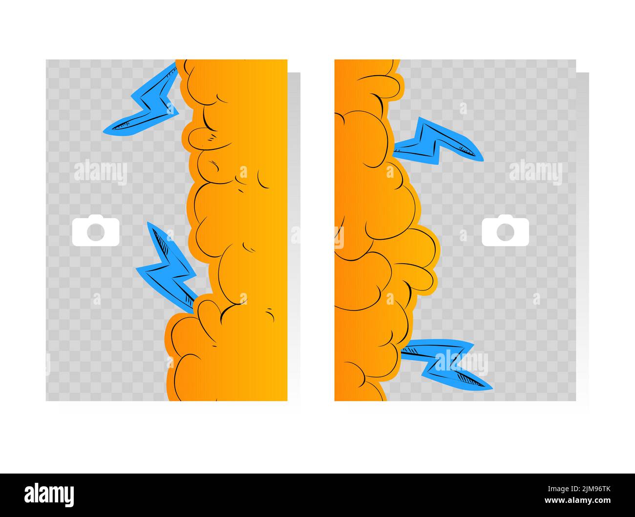 Boom poster. Banner template for explosive event. Design with dynamic ...