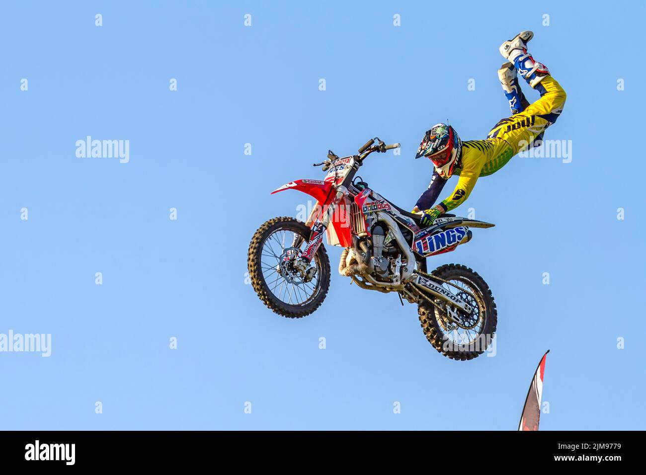 Motorbike Display Team In action Berkshire UK Stock Photo - Alamy