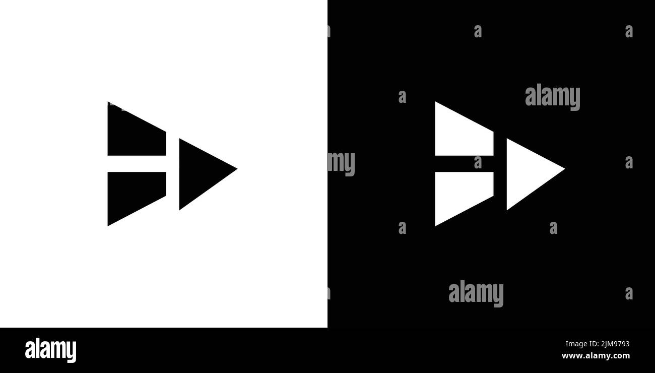 Unique and modern design of the initial H play logo Stock Vector Image ...