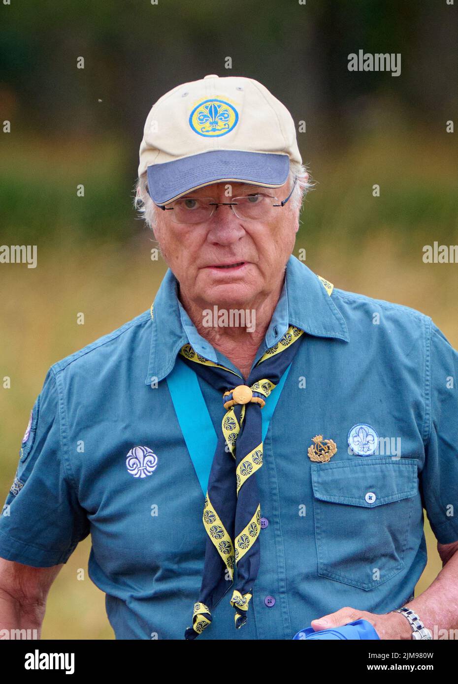 Sweden , August 5, 2022. King Carl XVI Gustaf of Sweden visiting ...