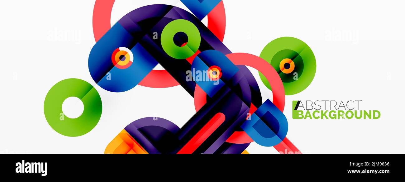 Creative geometric wallpaper. Minimal geometric background with round ...