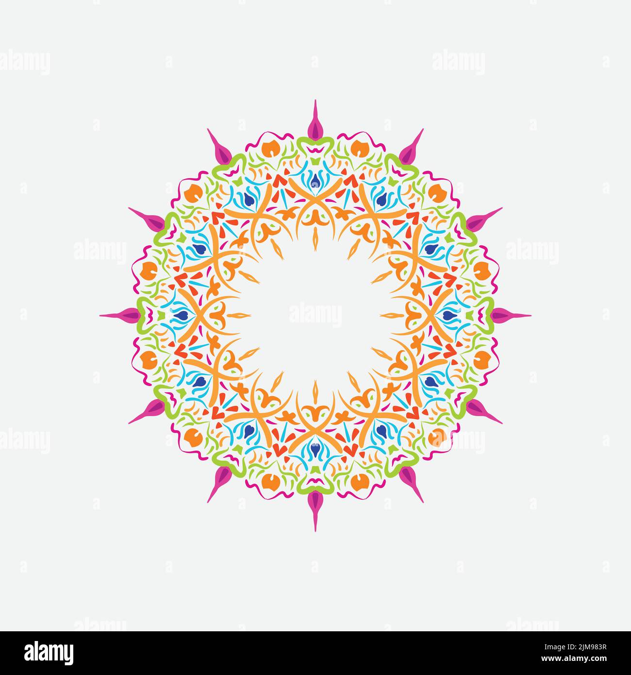 Floral decorative circle frame border Stock Vector Image & Art - Alamy