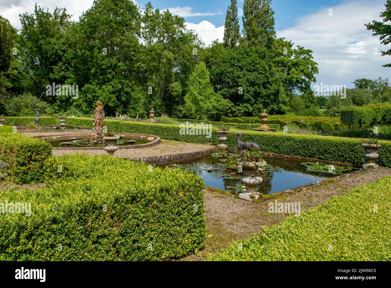 Gardens at Hellens House, Much Marcle, Herefordshire, England Stock ...