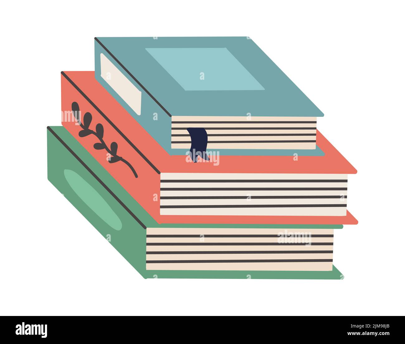 School book. Education hand drawn open or stack notebook. Vector ...