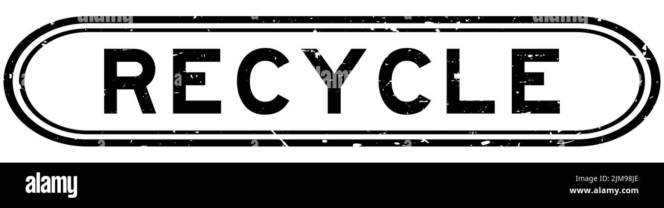 Grunge black recycle word rubber seal stamp on white background Stock ...