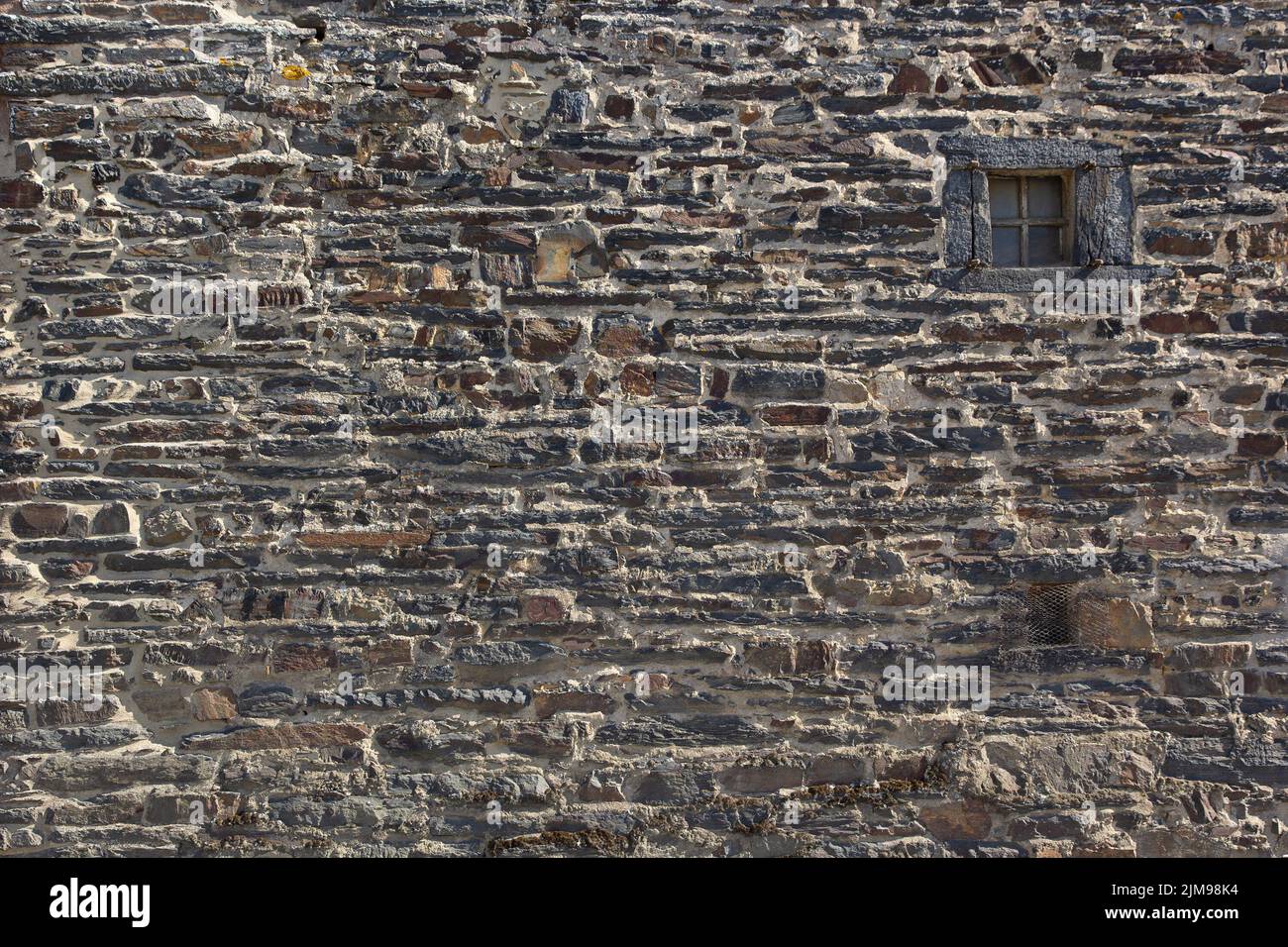 Medieval stone wall Stock Photo - Alamy