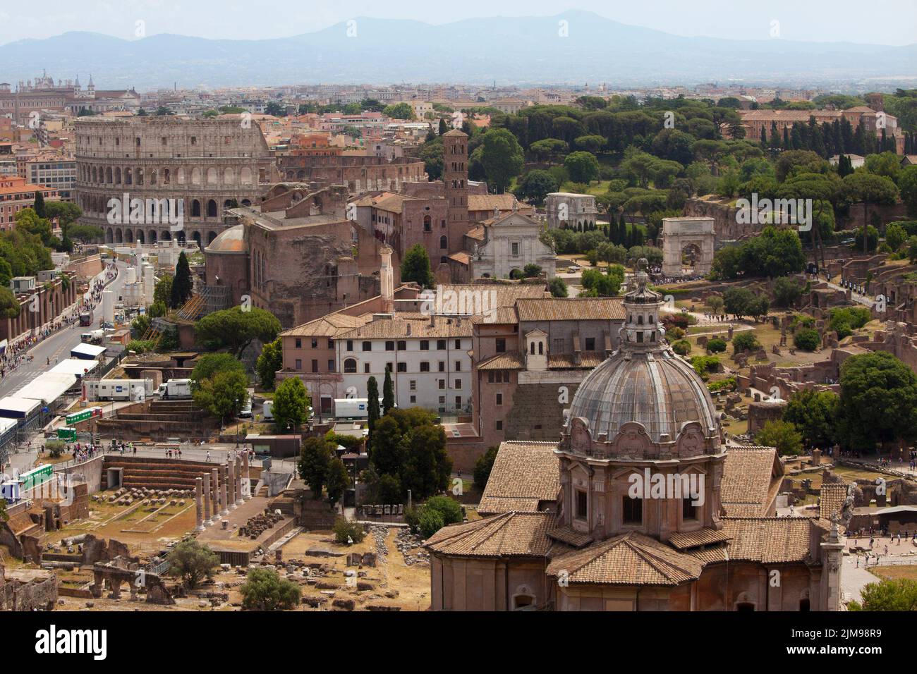 Aerial view of the colosseum hi-res stock photography and images - Alamy