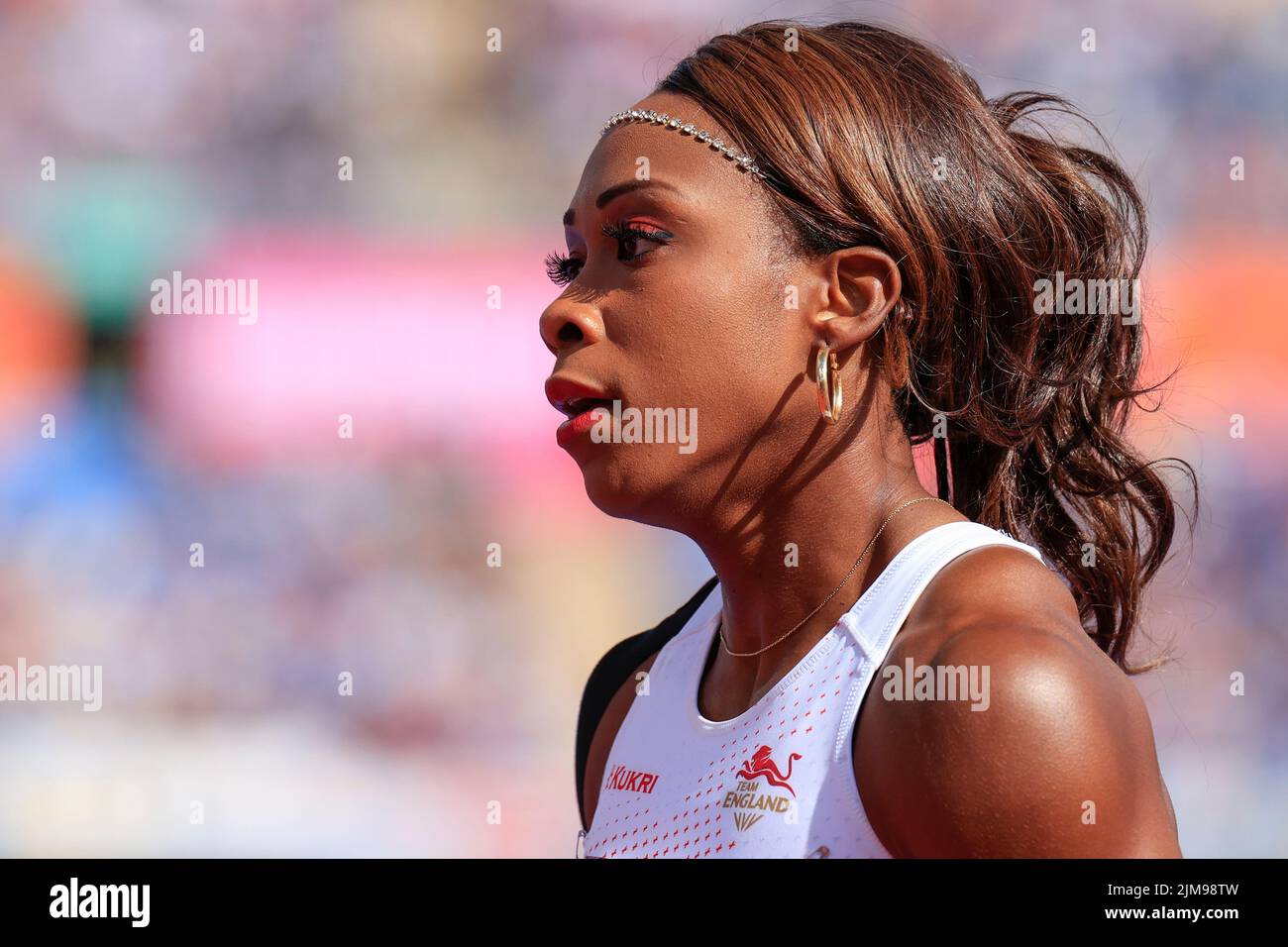 Cindy Sember of England after winning the heat of the women’s 100m ...