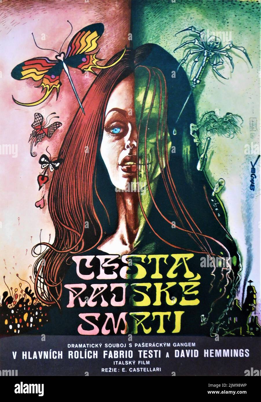 Czech Poster with artwork by KAREL SAUDEK for FABIO TESTI DAVID ...