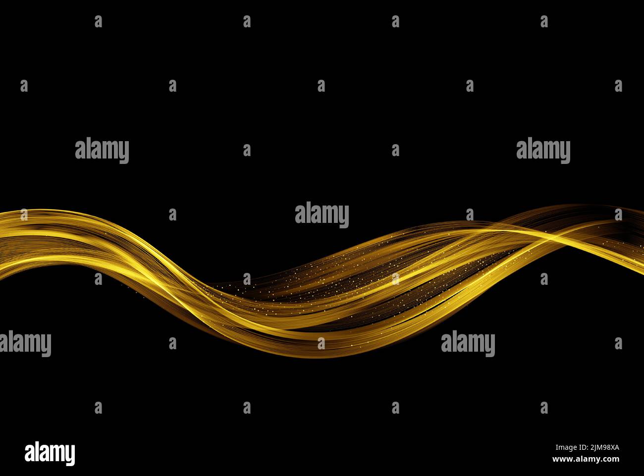 Abstract shiny golden wave color design element, festive background ...
