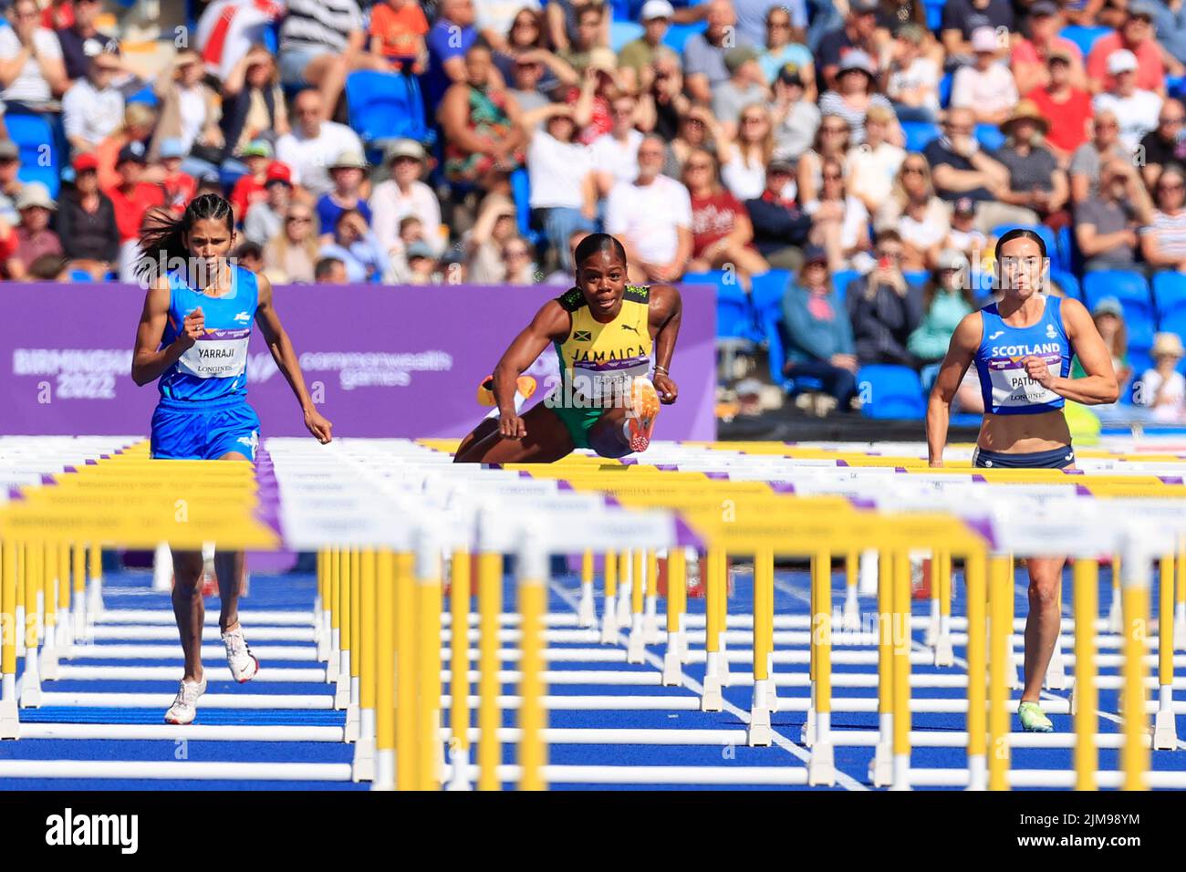 Megan Tapper of Jamaica on her way to winning the heat of the women’s ...