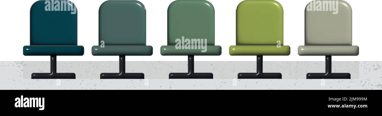 Multicolored realistic chairs in a football stadium Stock Vector Image ...