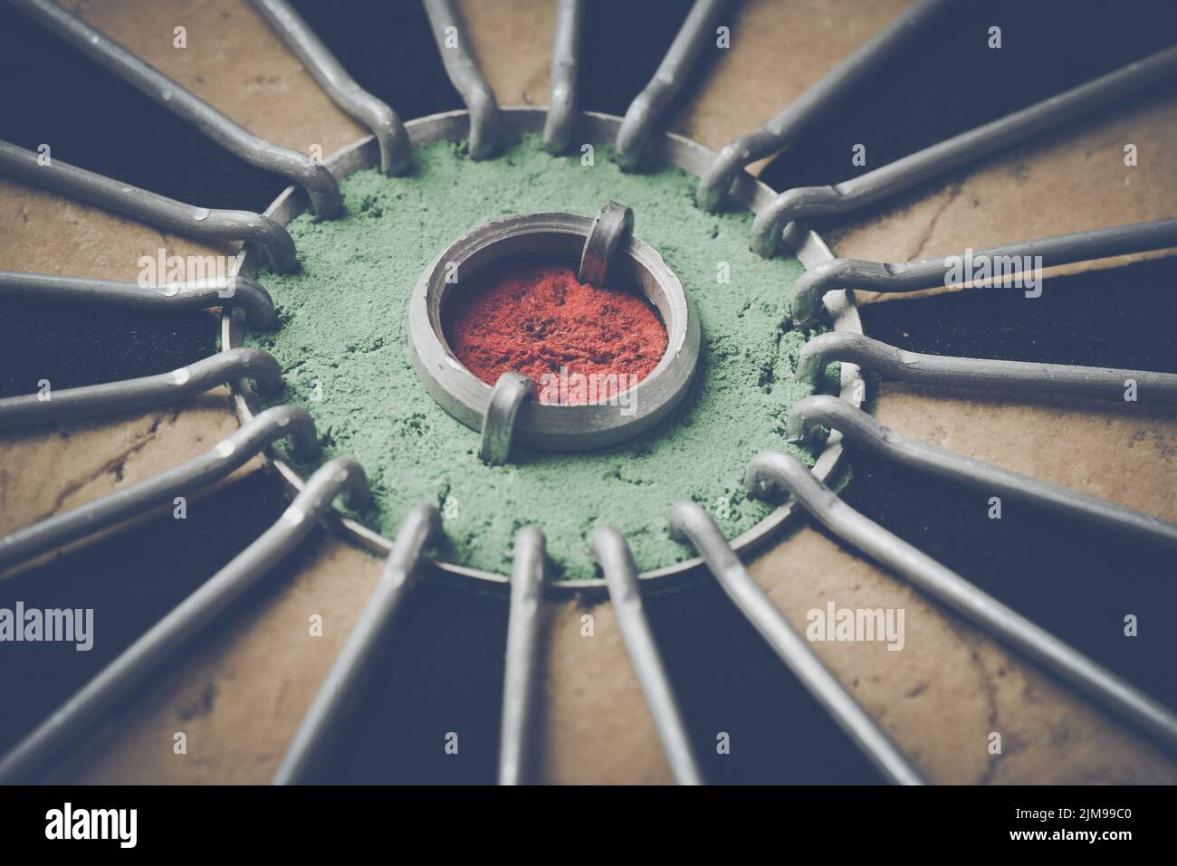 Retro Dart Board with Vintage Instagram Style Filter Stock Photo - Alamy