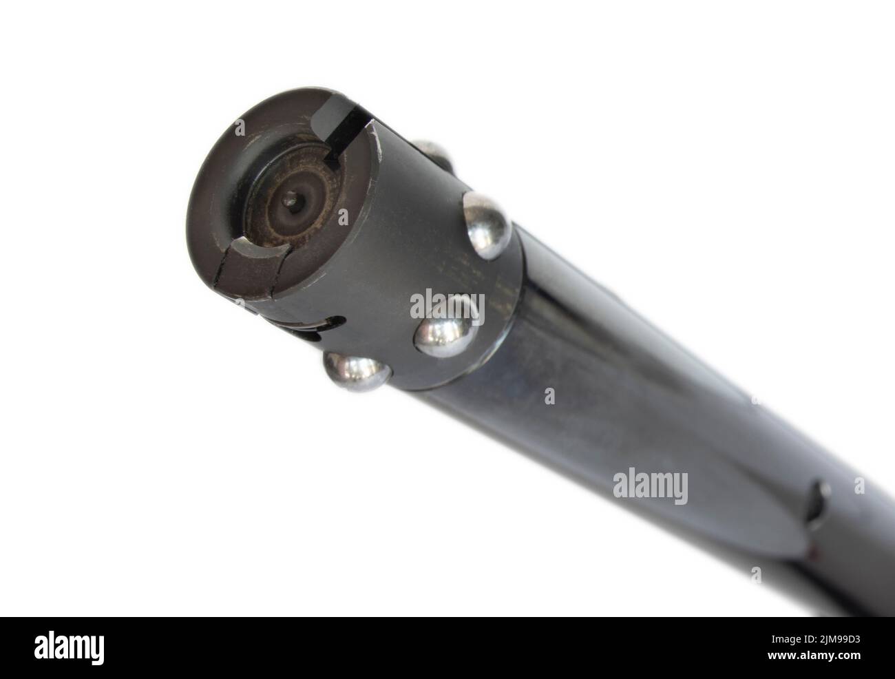 Straight pull rifle bolt face isolated on a white background Stock ...